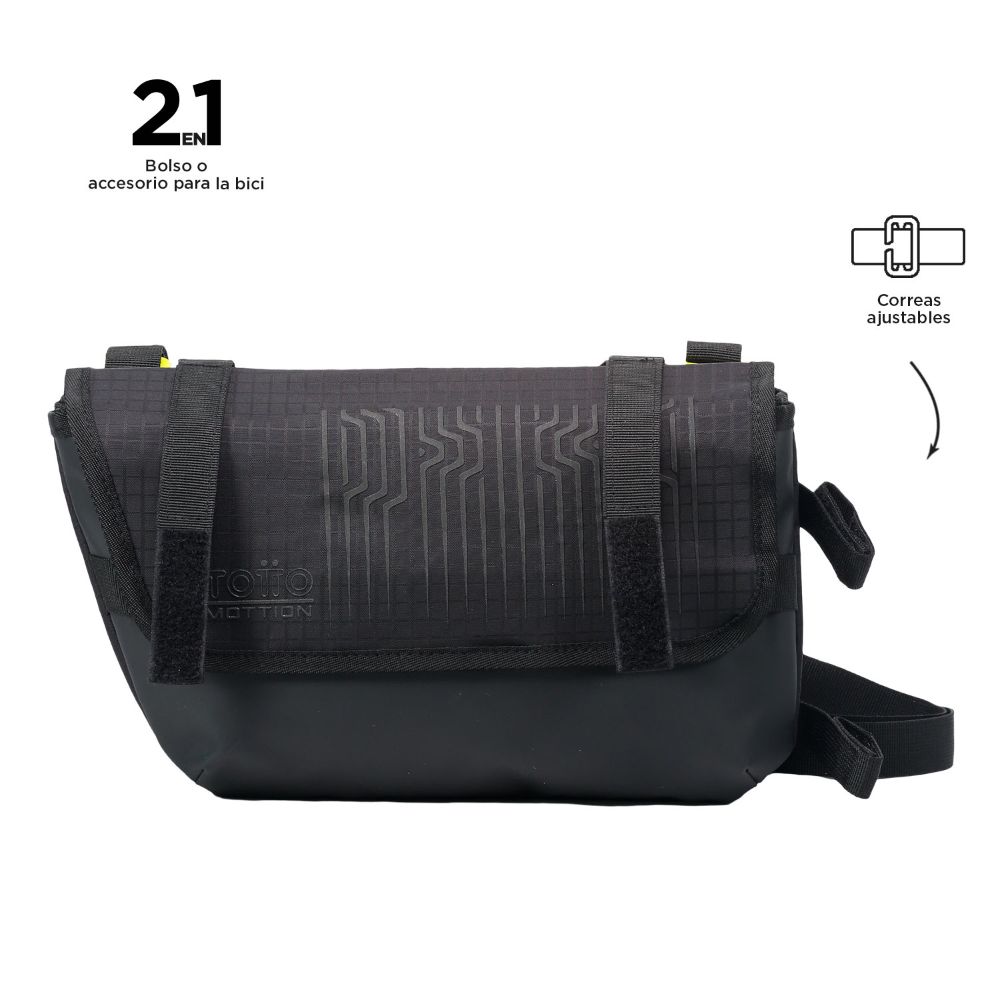 Bolso Totto Mottion Fram Mediano Negro/Black 231 N01 - TottoCL-rediseno