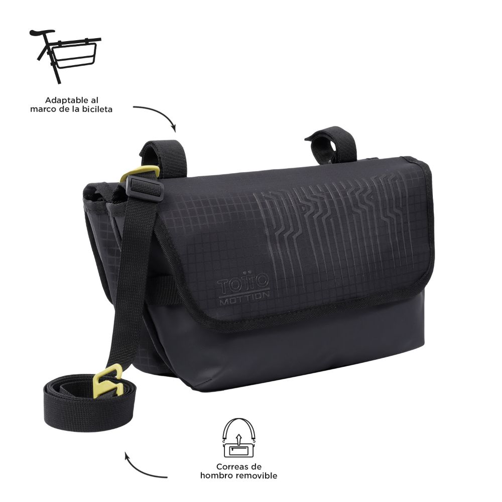 Bolso Totto Mottion Fram Mediano Negro/Black 231 N01 - TottoCL-rediseno