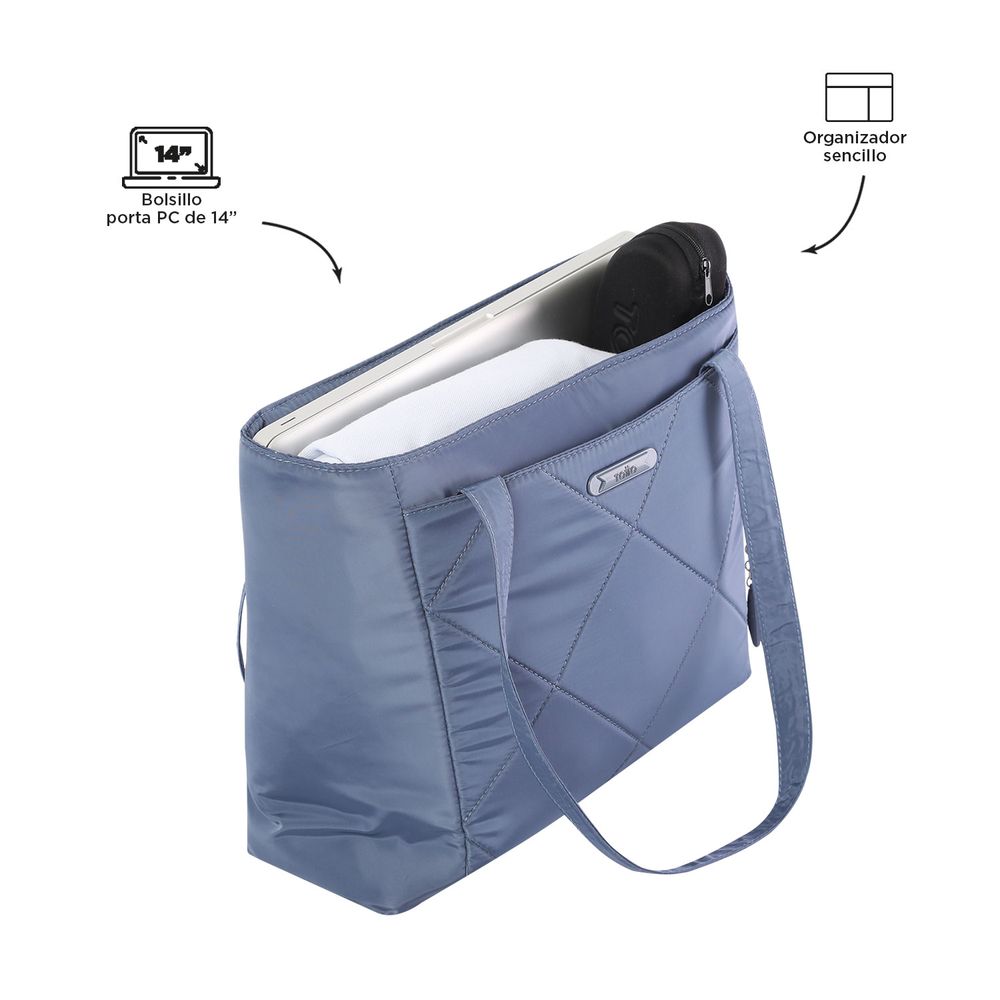 Cartera Tote Bag Arlet Folkstone Gray | Totto - TottoCL-rediseno