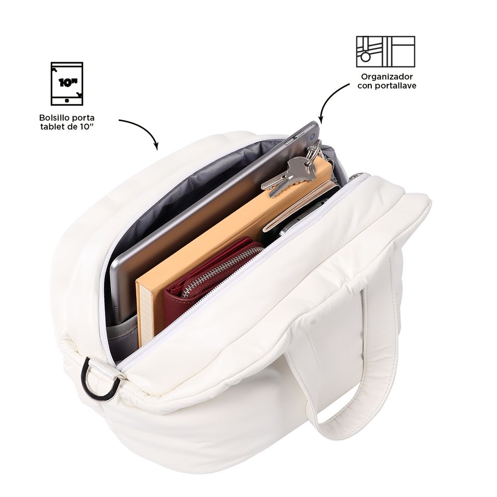 Cartera Crossbody Hand Bag Eva M Bright White | Totto - TottoCL-rediseno