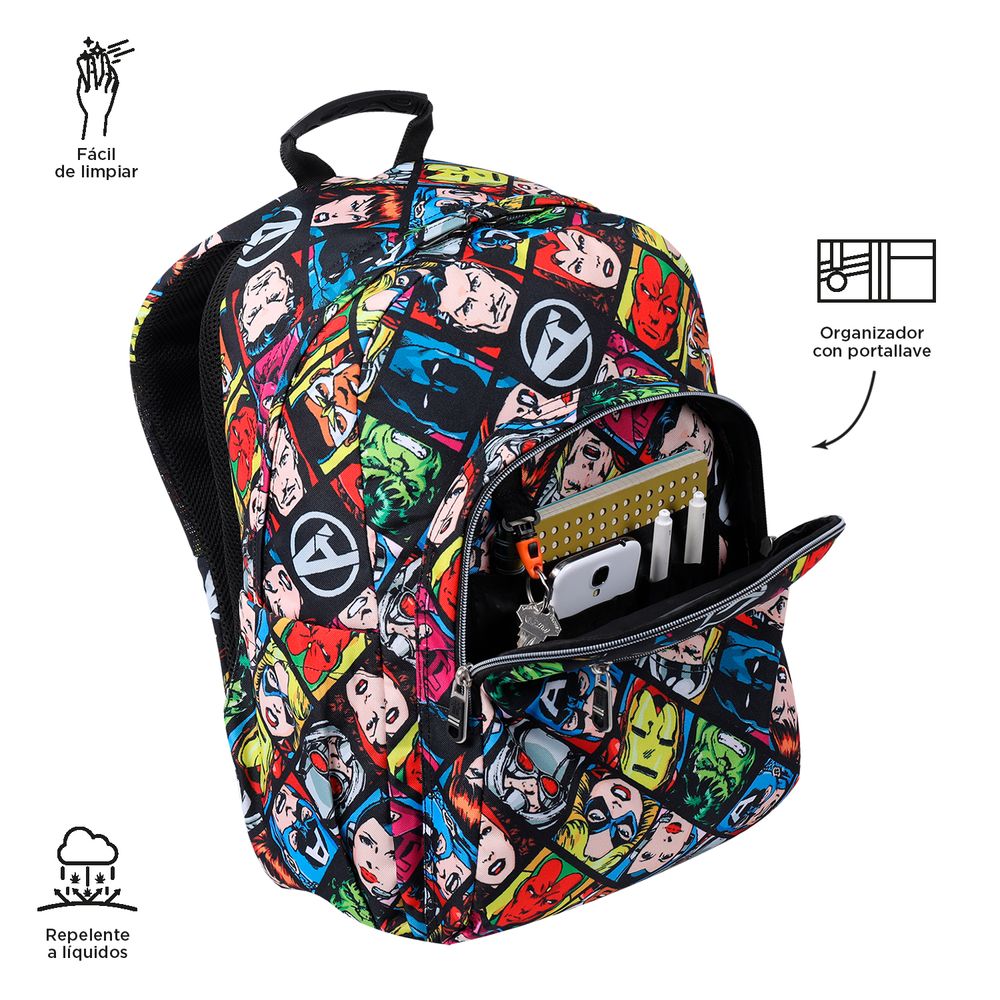 Mochila Para Hombre Avengers 60 Años Negro | Totto - TottoCL-rediseno