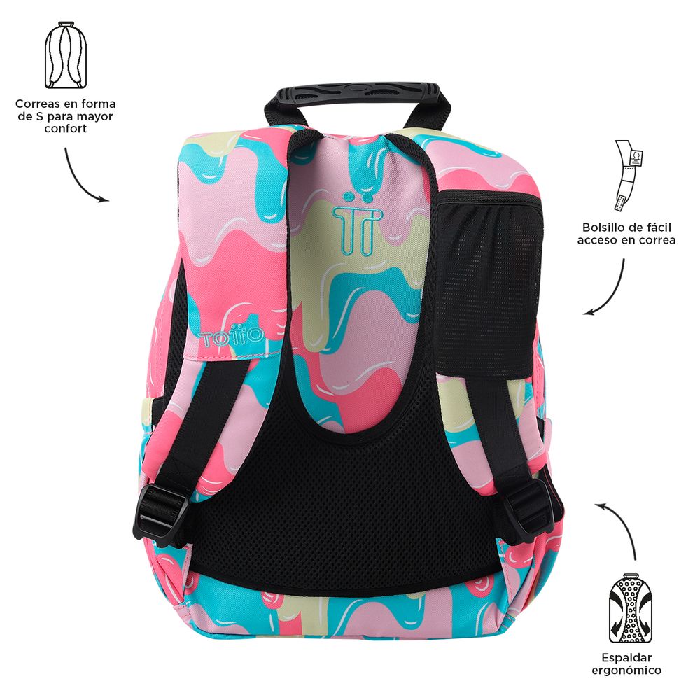 Mochila Escolar Tempera RPET Rosado Luty | Totto - TottoCL-rediseno