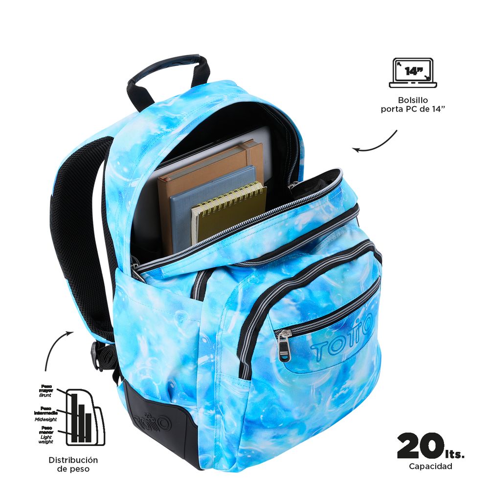 Mochila Escolar Rayol Glitter Bubul | Totto - TottoCL-rediseno
