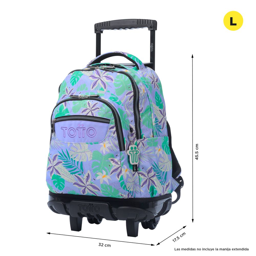 Mochila Ruedas Niña Renglon Morado | Totto - TottoCL-rediseno